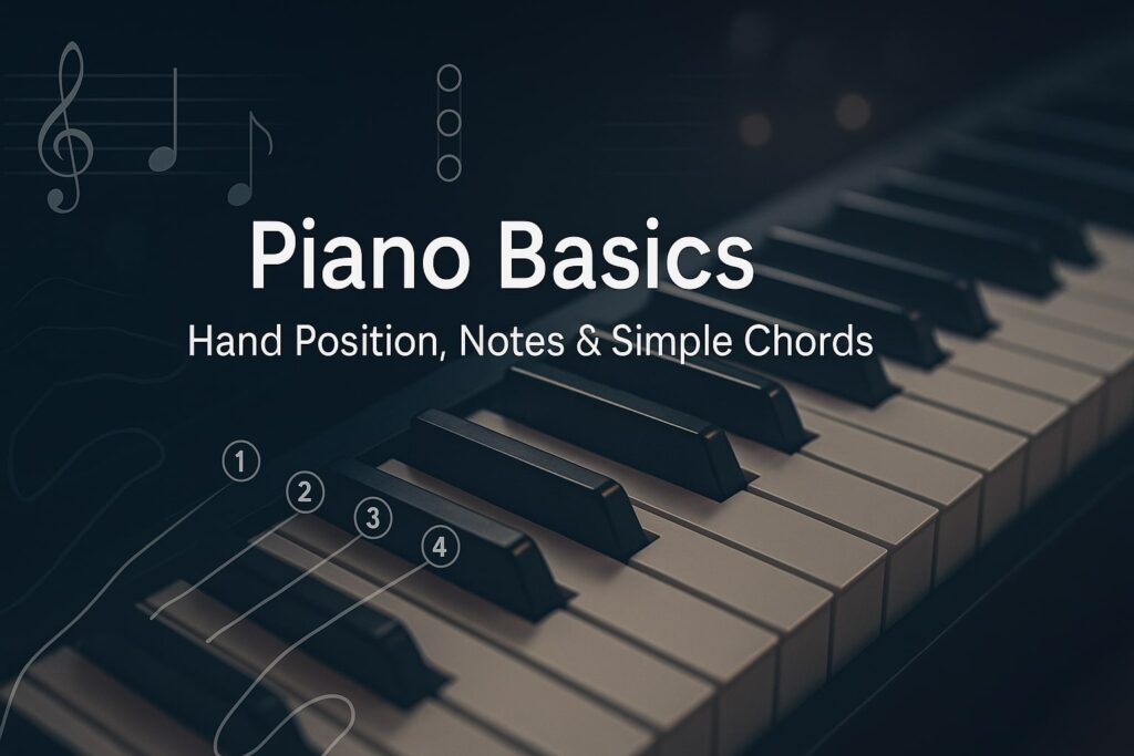 Piano Basics: Hand Position, Notes & Simple Chords - TopTuneTales