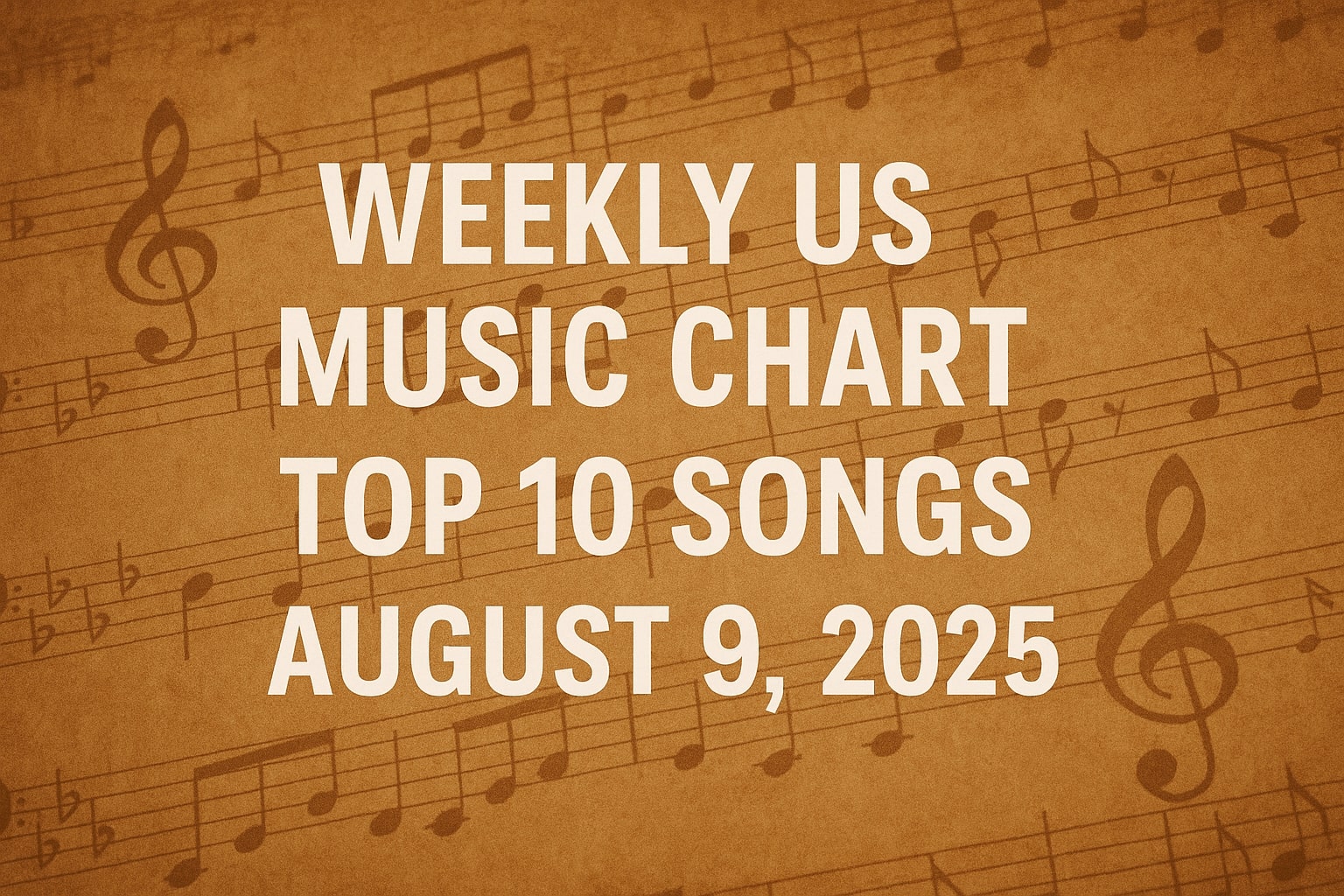 Weekly US Music Chart: Top 10 Songs – August 9, 2025 - TopTuneTales